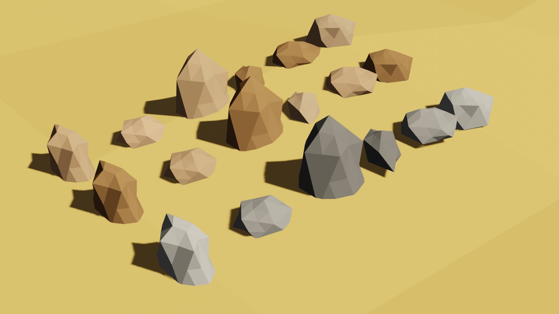 Low Poly Desert Pack 3D Model - TurboSquid 2297697