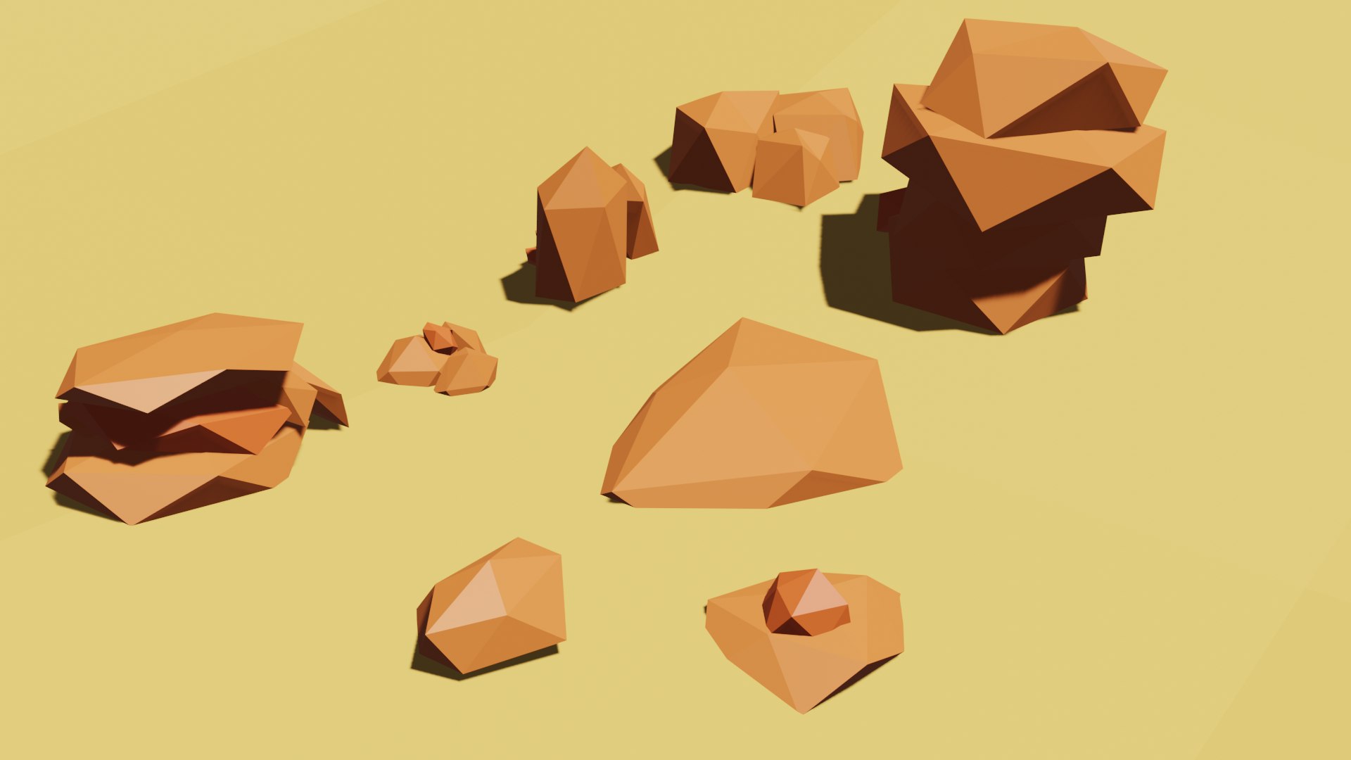 Low Poly Desert Pack 3D Model - TurboSquid 2297697