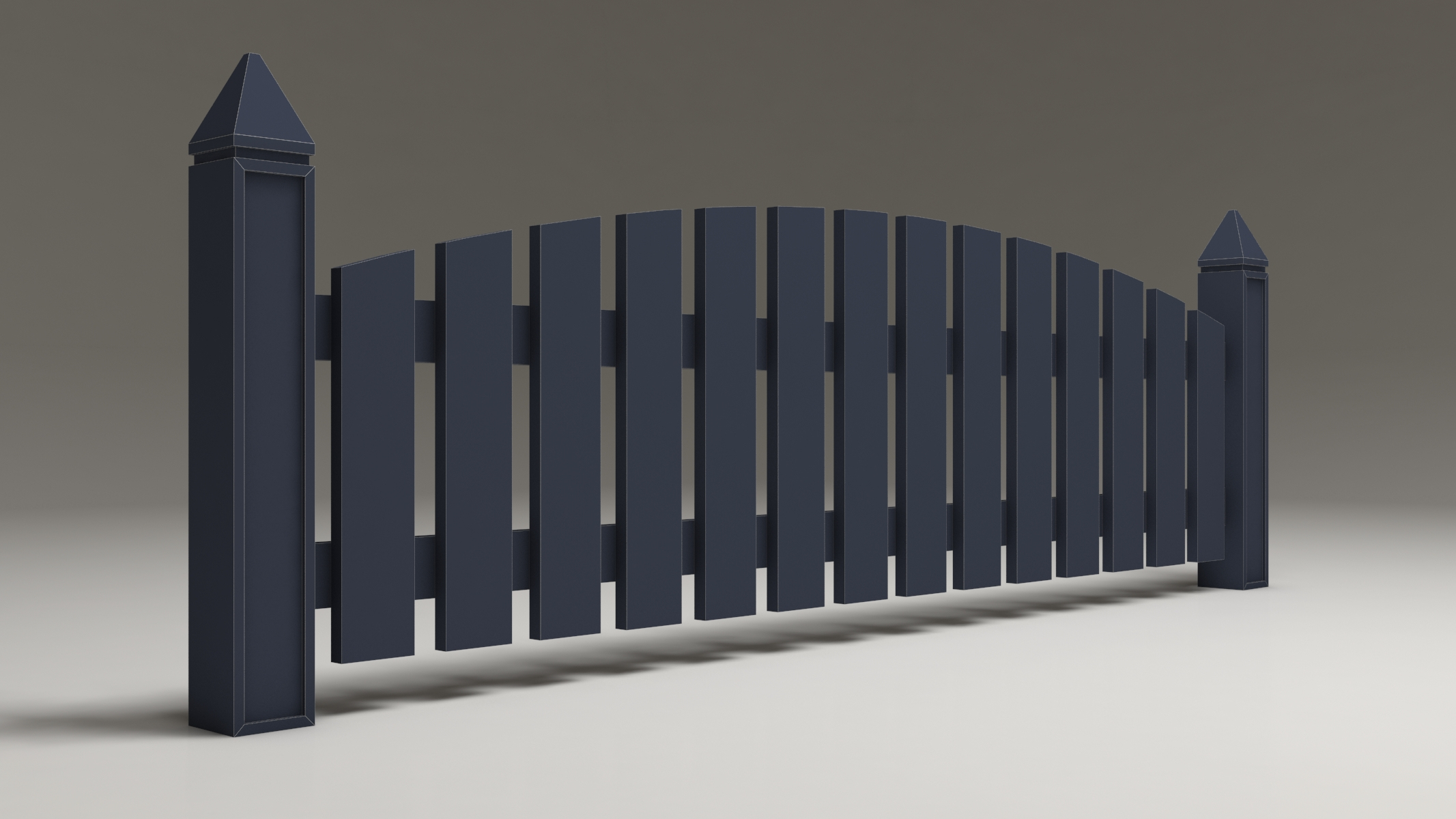 Wooden garden fence model - TurboSquid 1530263