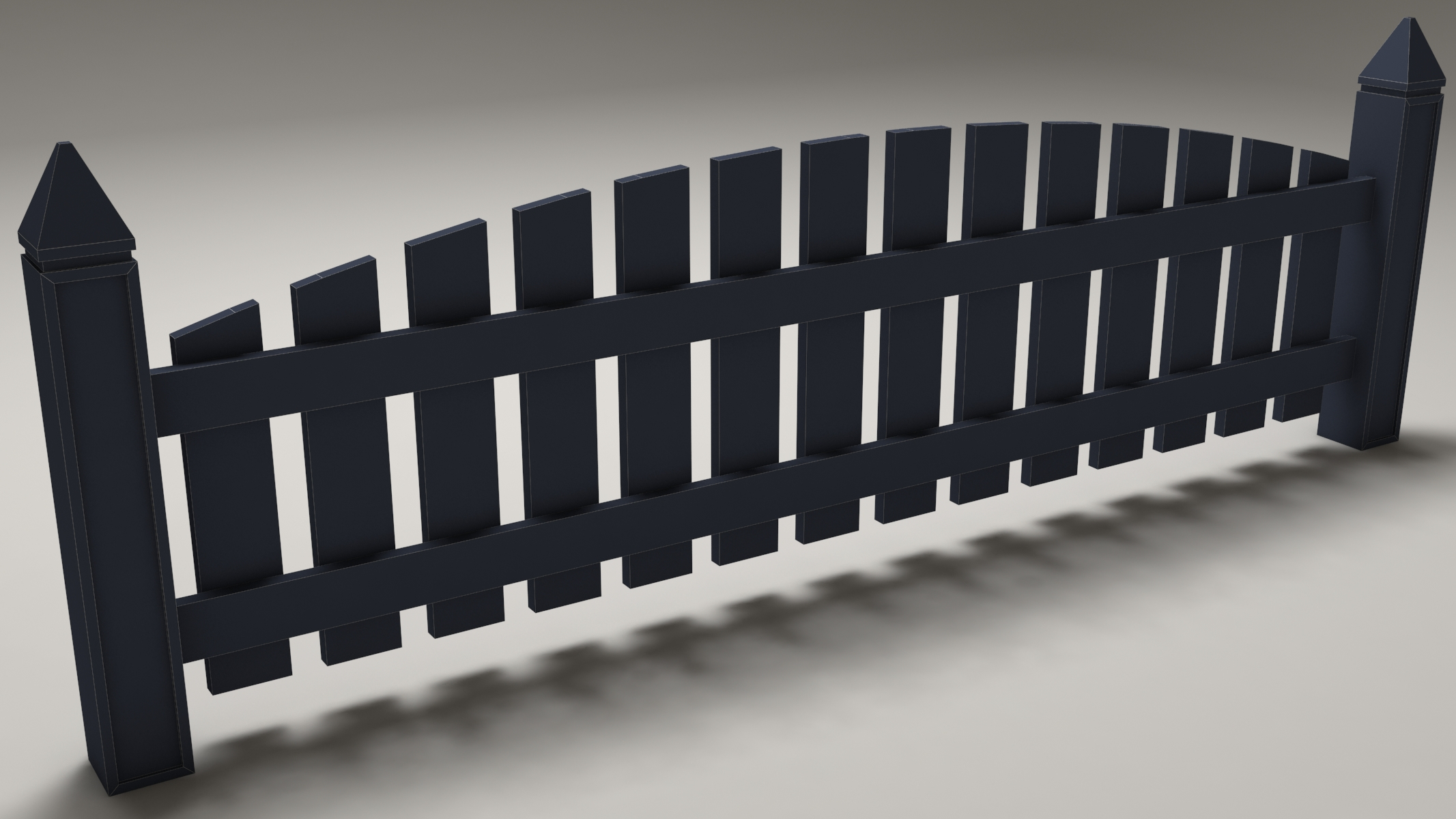 Wooden garden fence model - TurboSquid 1530263