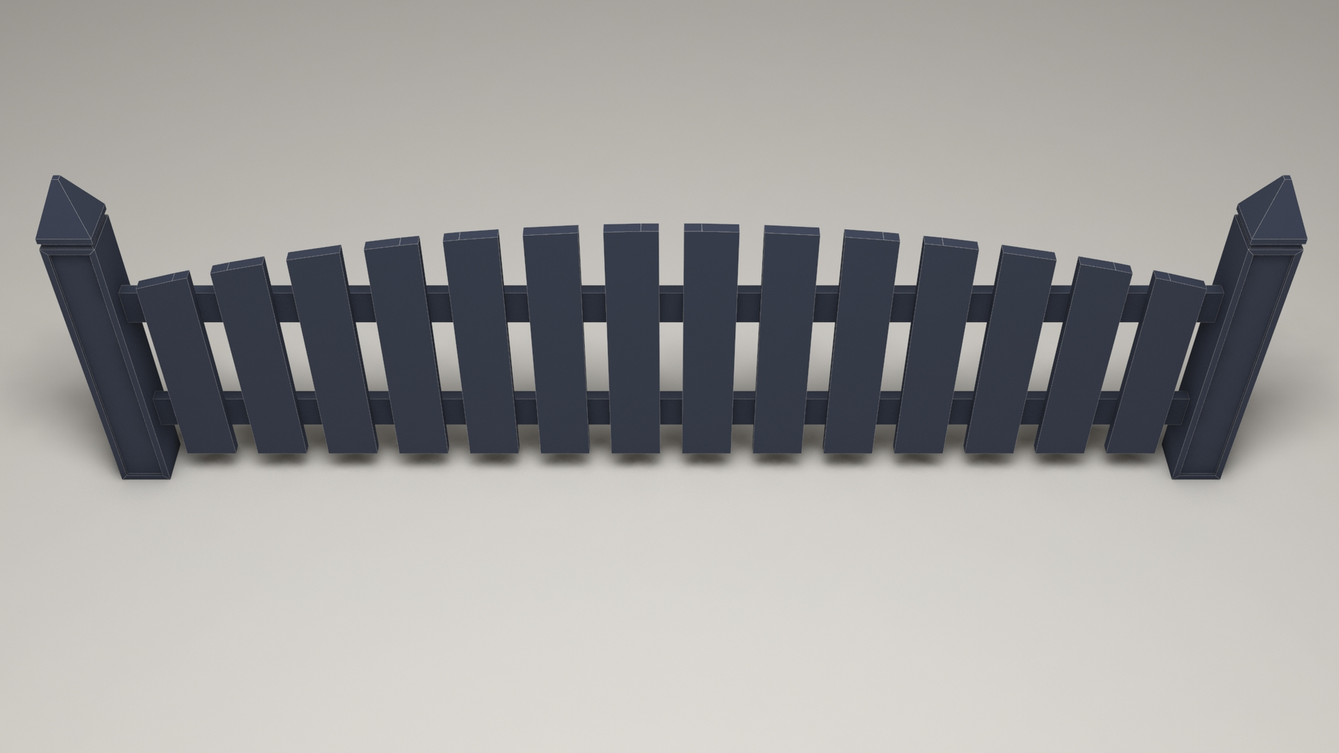 Wooden garden fence model - TurboSquid 1530263