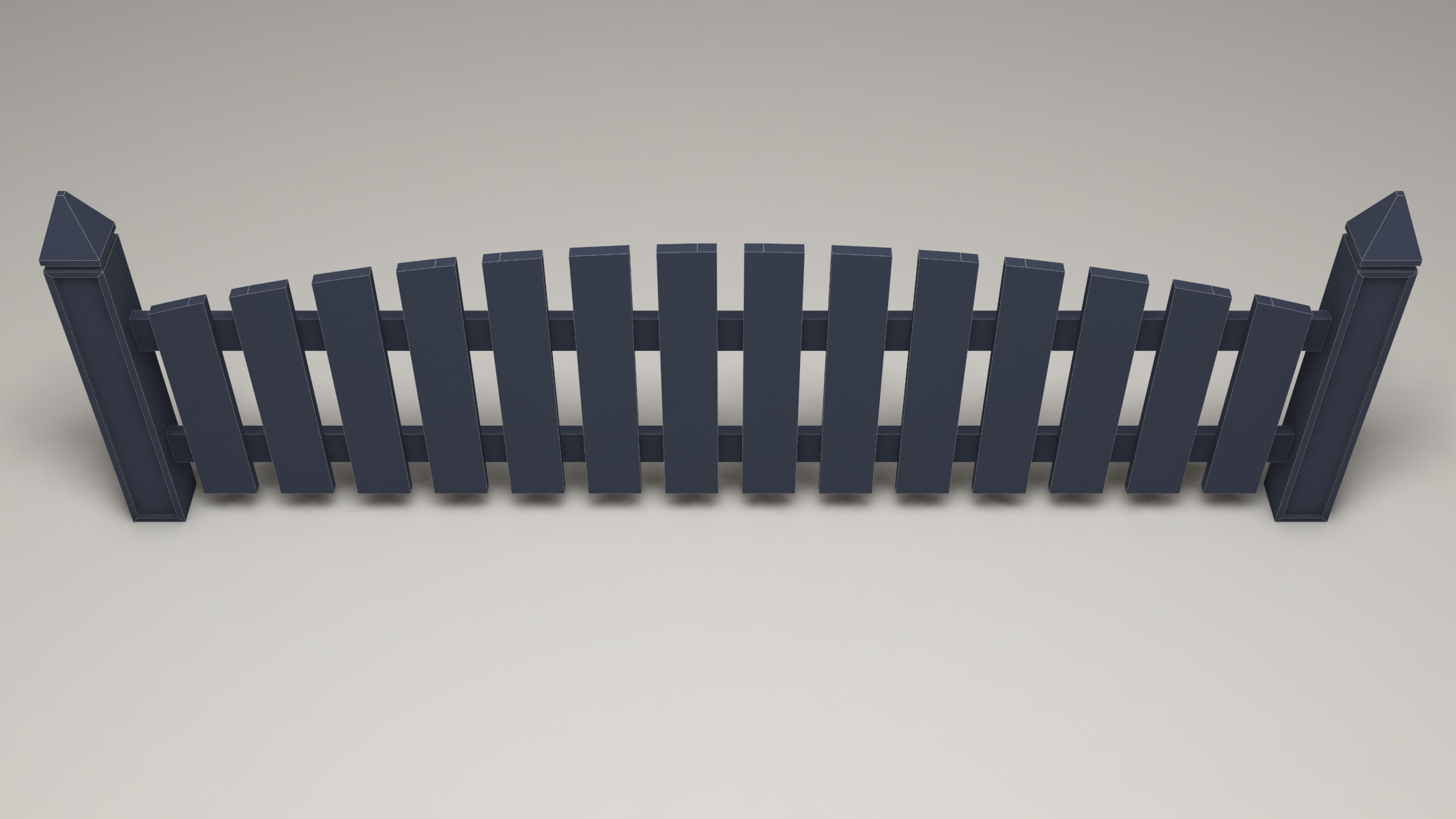 Wooden garden fence model - TurboSquid 1530263