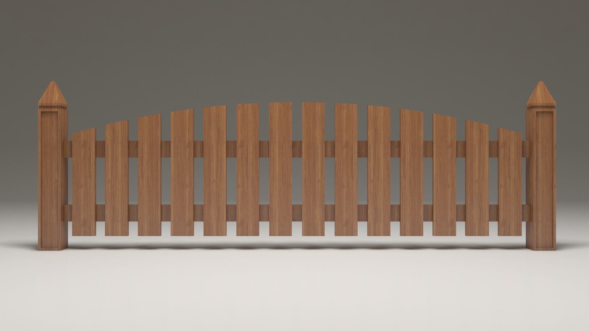 Wooden garden fence model - TurboSquid 1530263