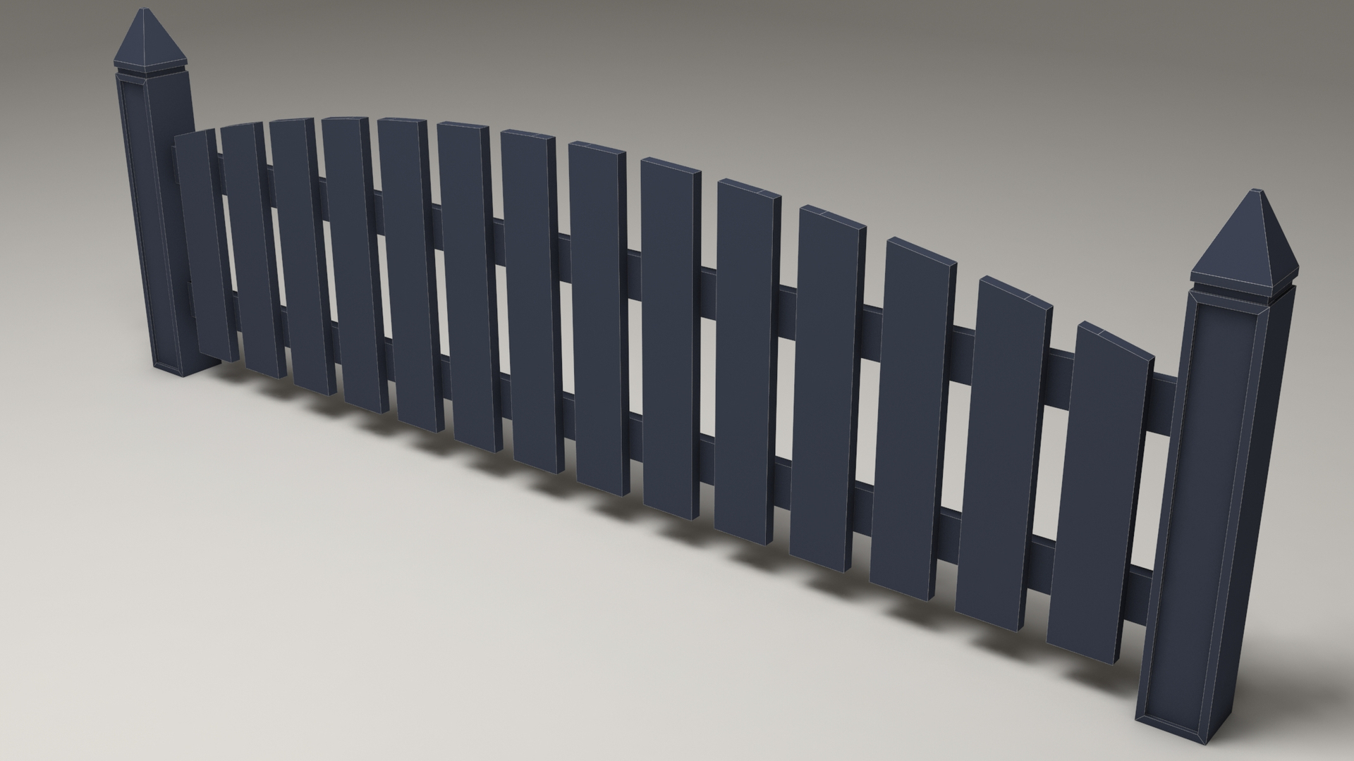 Wooden garden fence model - TurboSquid 1530263
