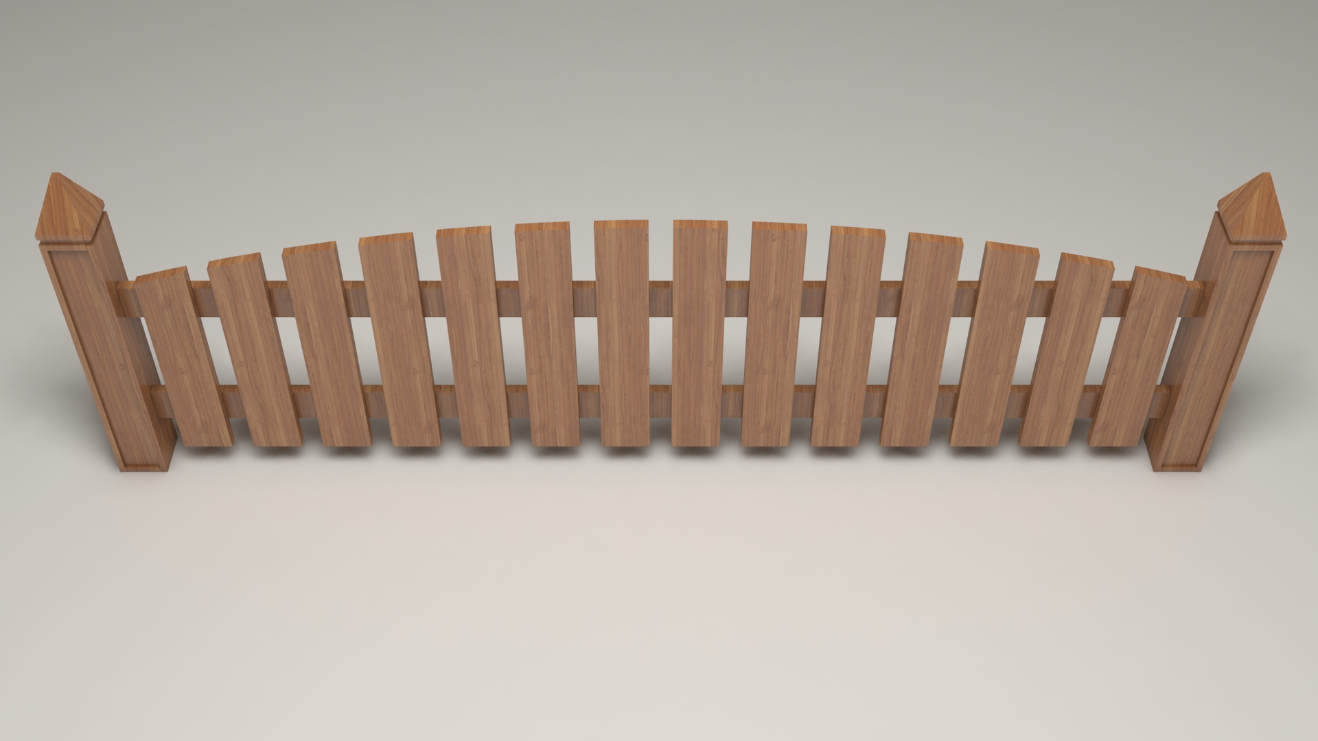 Wooden garden fence model - TurboSquid 1530263