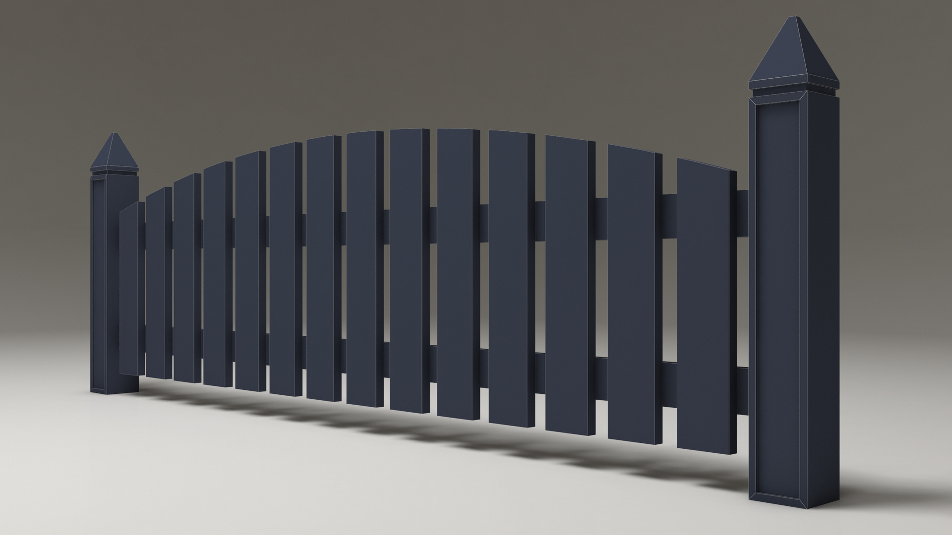 Wooden garden fence model - TurboSquid 1530263