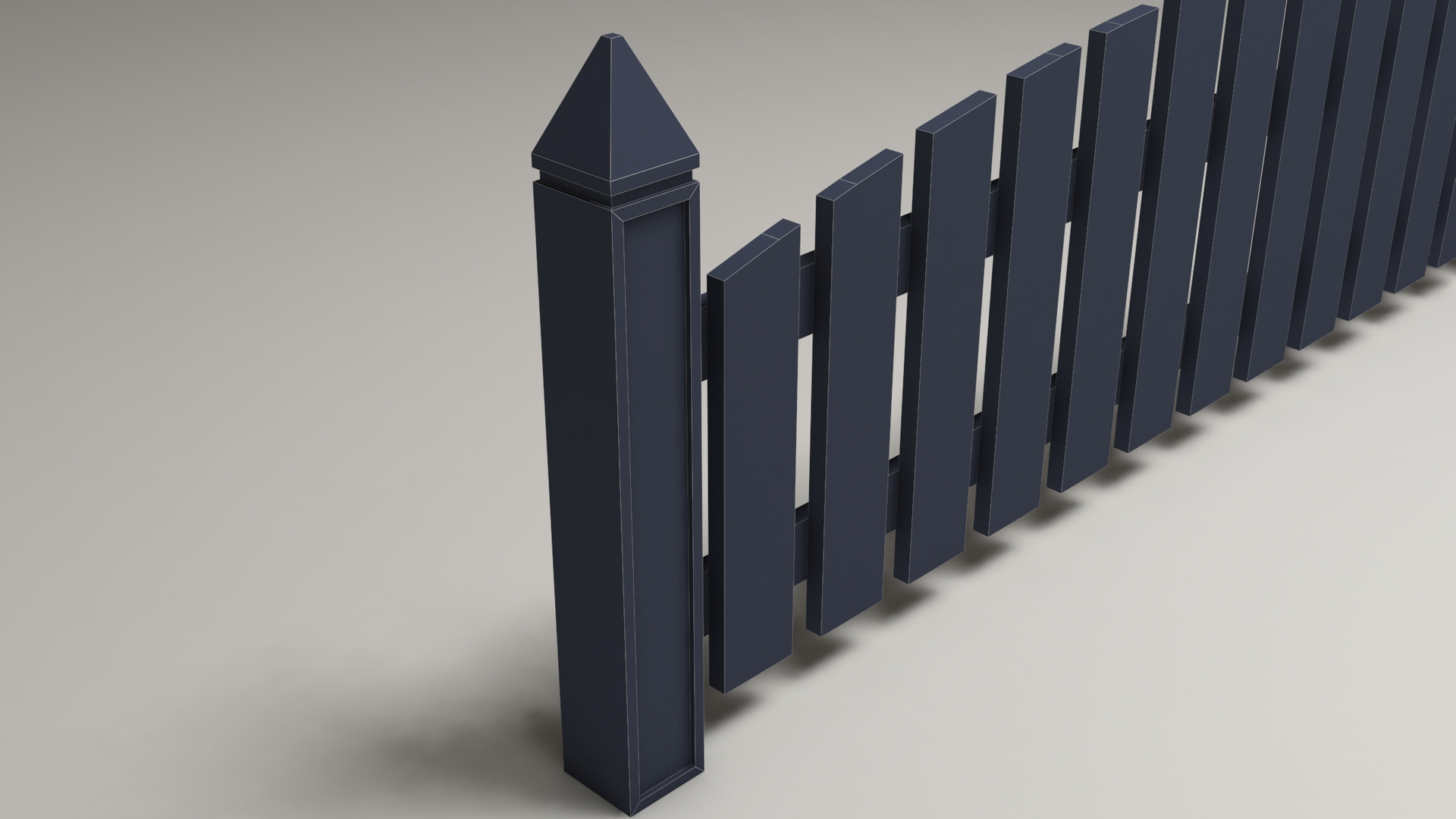 Wooden garden fence model - TurboSquid 1530263