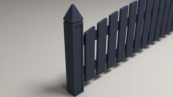 Wooden garden fence model - TurboSquid 1530263