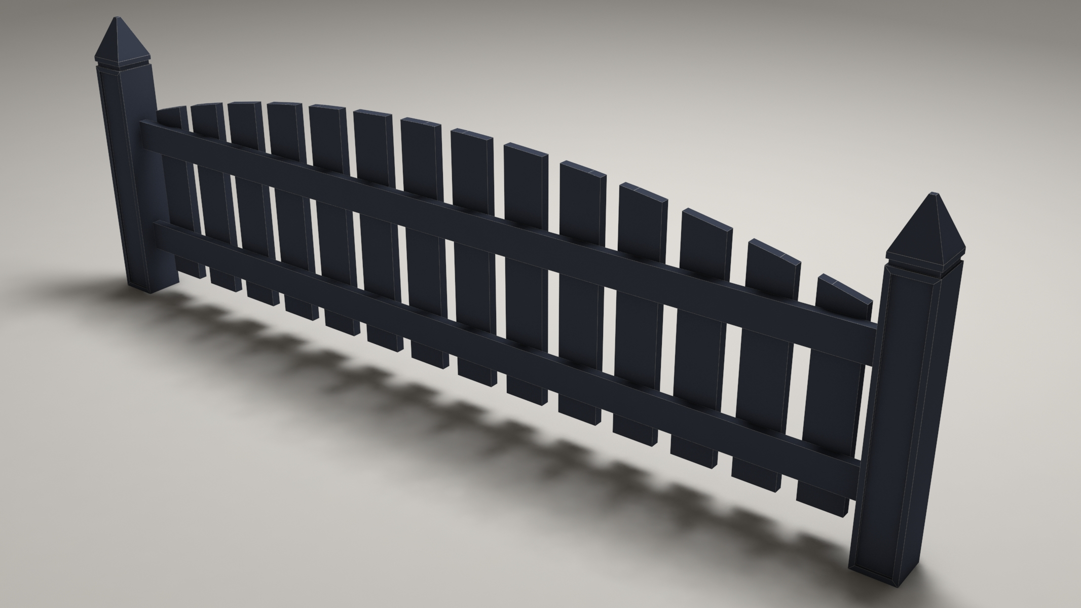 Wooden garden fence model - TurboSquid 1530263