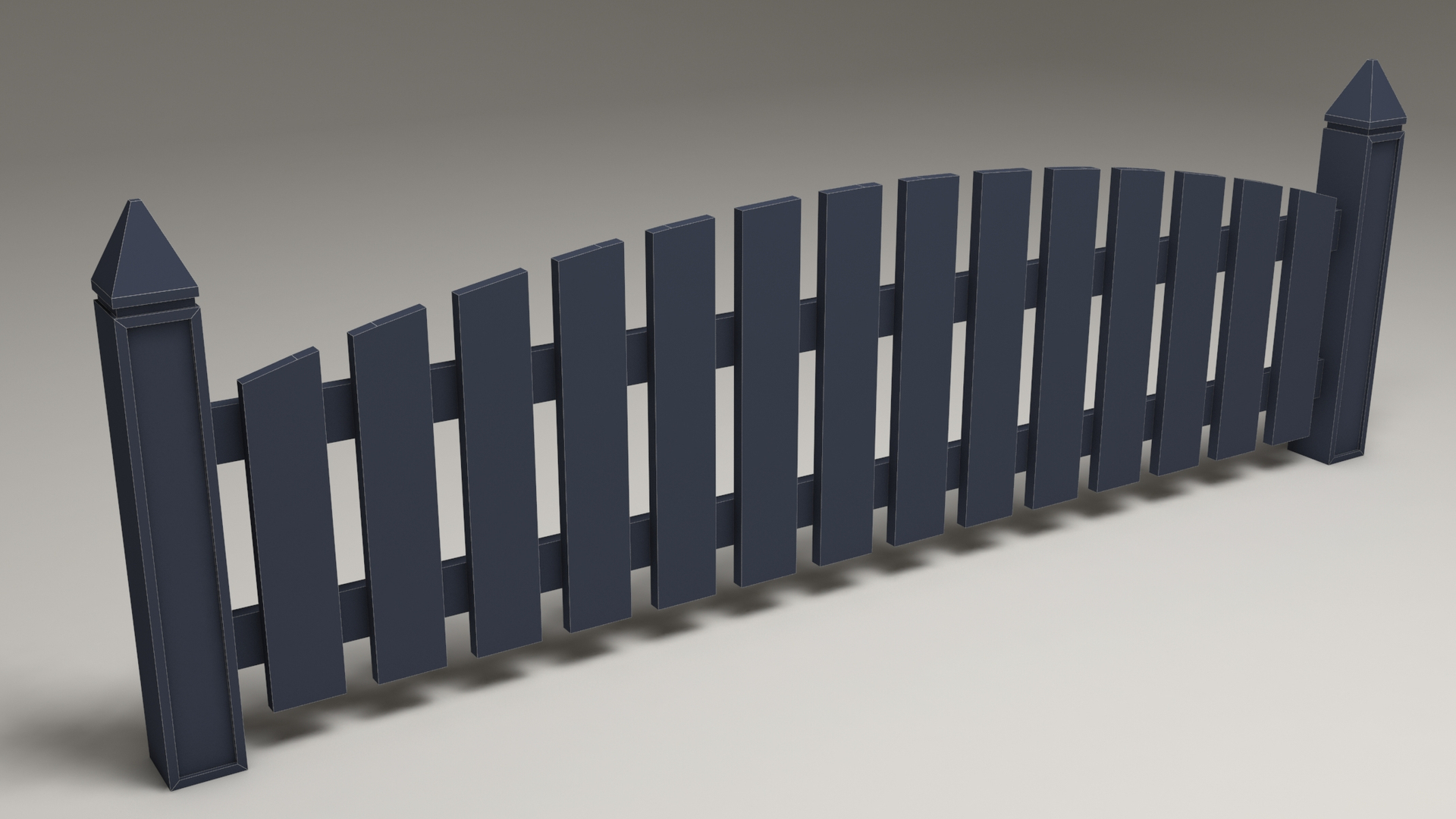 Wooden garden fence model - TurboSquid 1530263