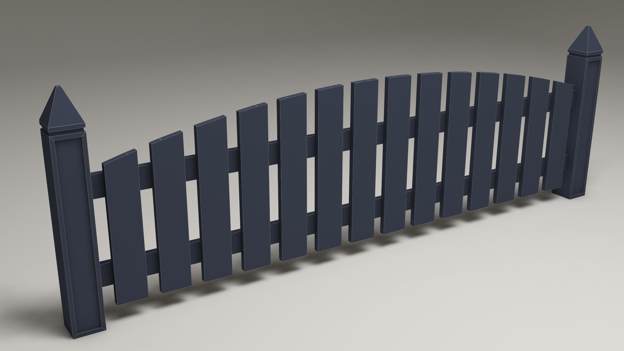 Wooden garden fence model - TurboSquid 1530263