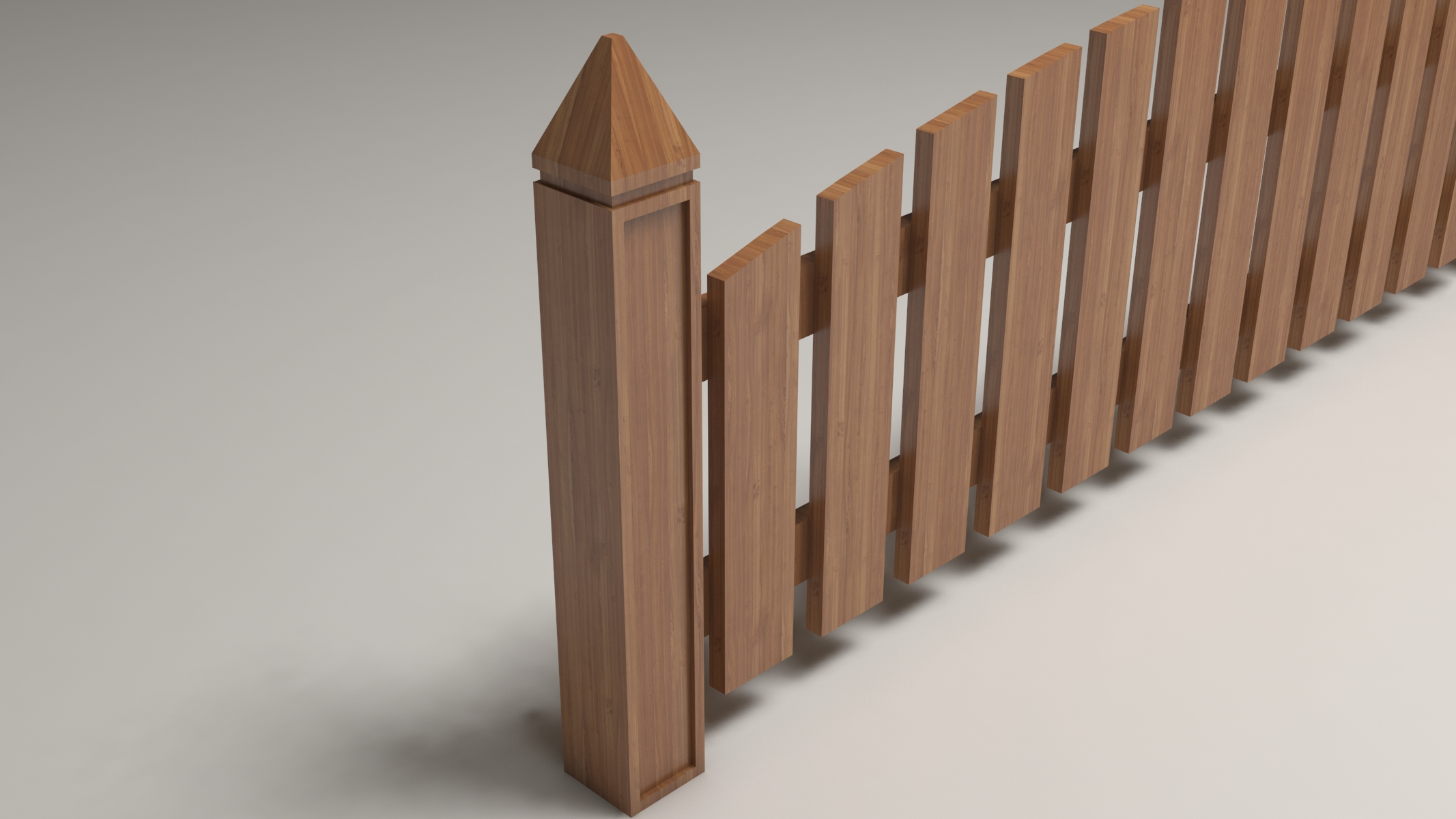 Wooden garden fence model - TurboSquid 1530263