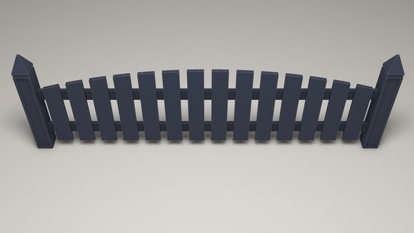 Wooden garden fence model - TurboSquid 1530263