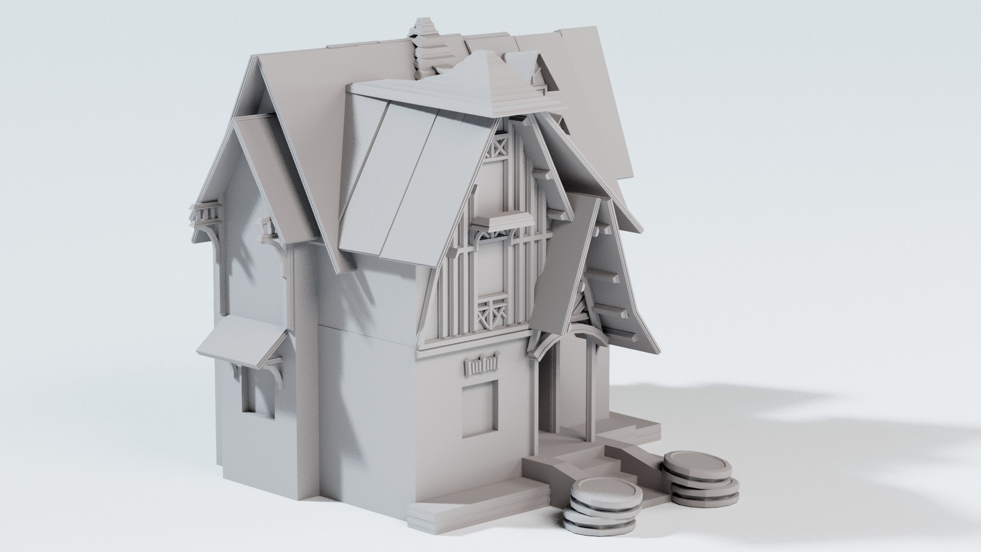 3D Chocolate House - Cartoon House - TurboSquid 2220008