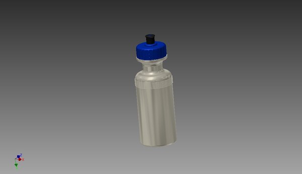 water bottle 3d obj