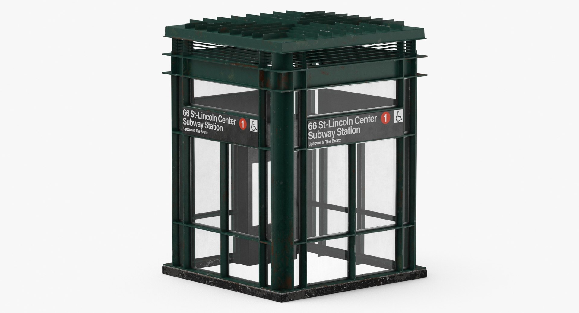 3D Subway Entrance 03 Clean Dirty And Blank Model - TurboSquid 1975729