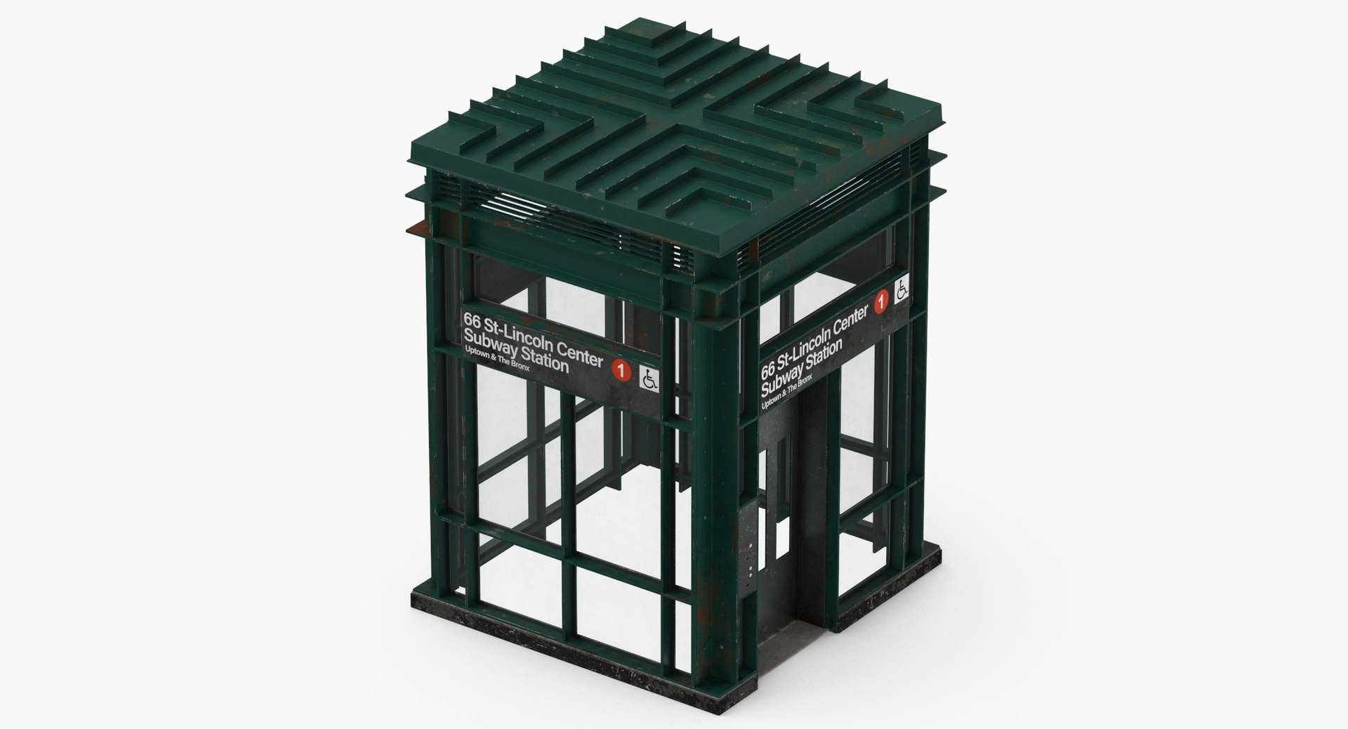 3D Subway Entrance 03 Clean Dirty And Blank Model - TurboSquid 1975729