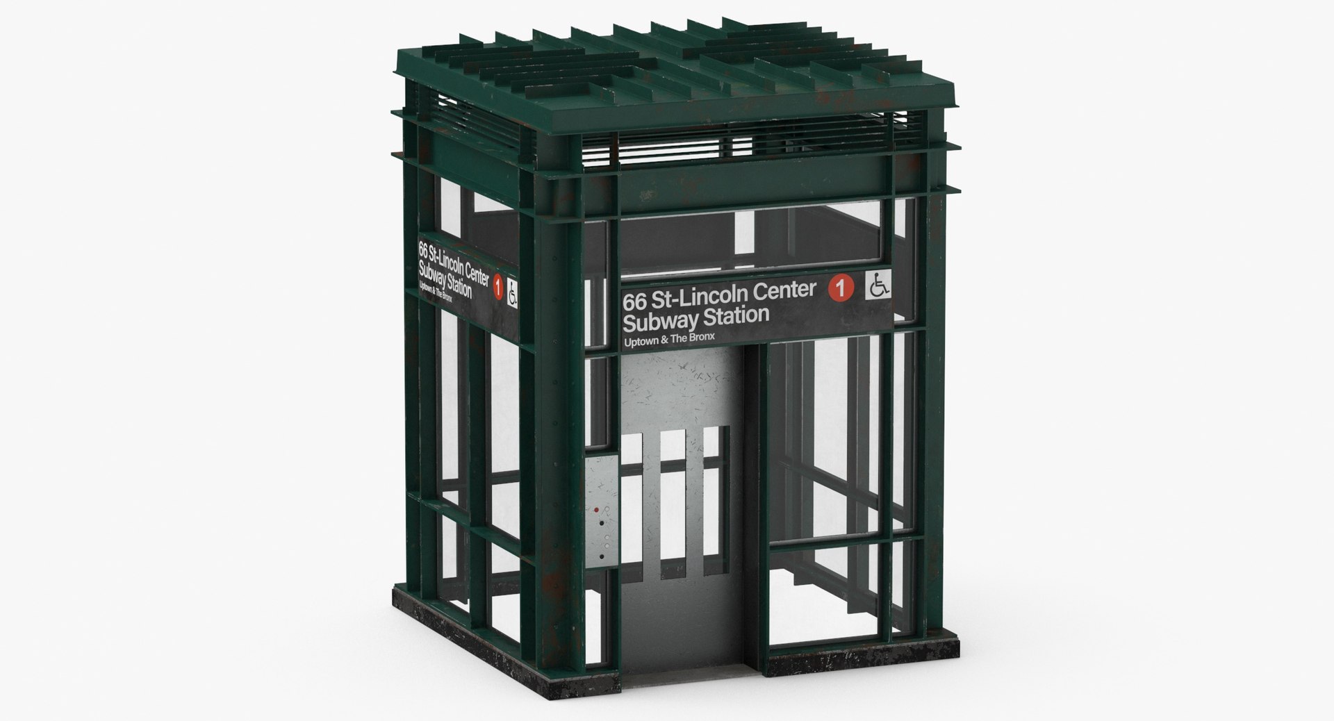 3D Subway Entrance 03 Clean Dirty And Blank Model - TurboSquid 1975729