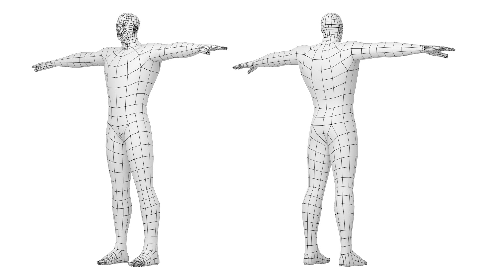 3D Model Male Hero In Three Poses Base Mesh - TurboSquid 2147624