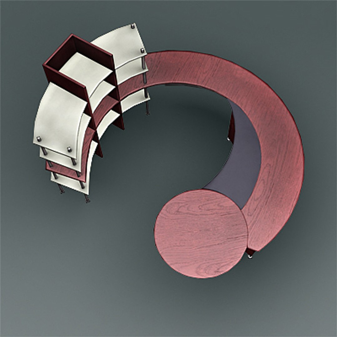 reception desk 3d model