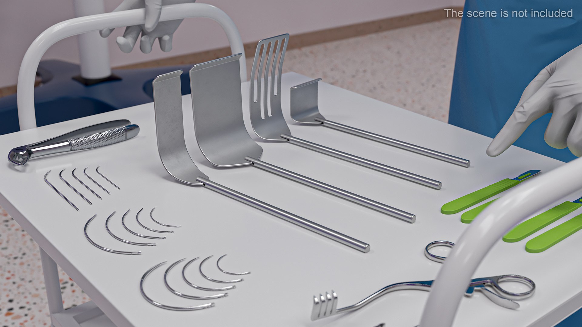 Medical Retractor Kit Model - TurboSquid 2307327
