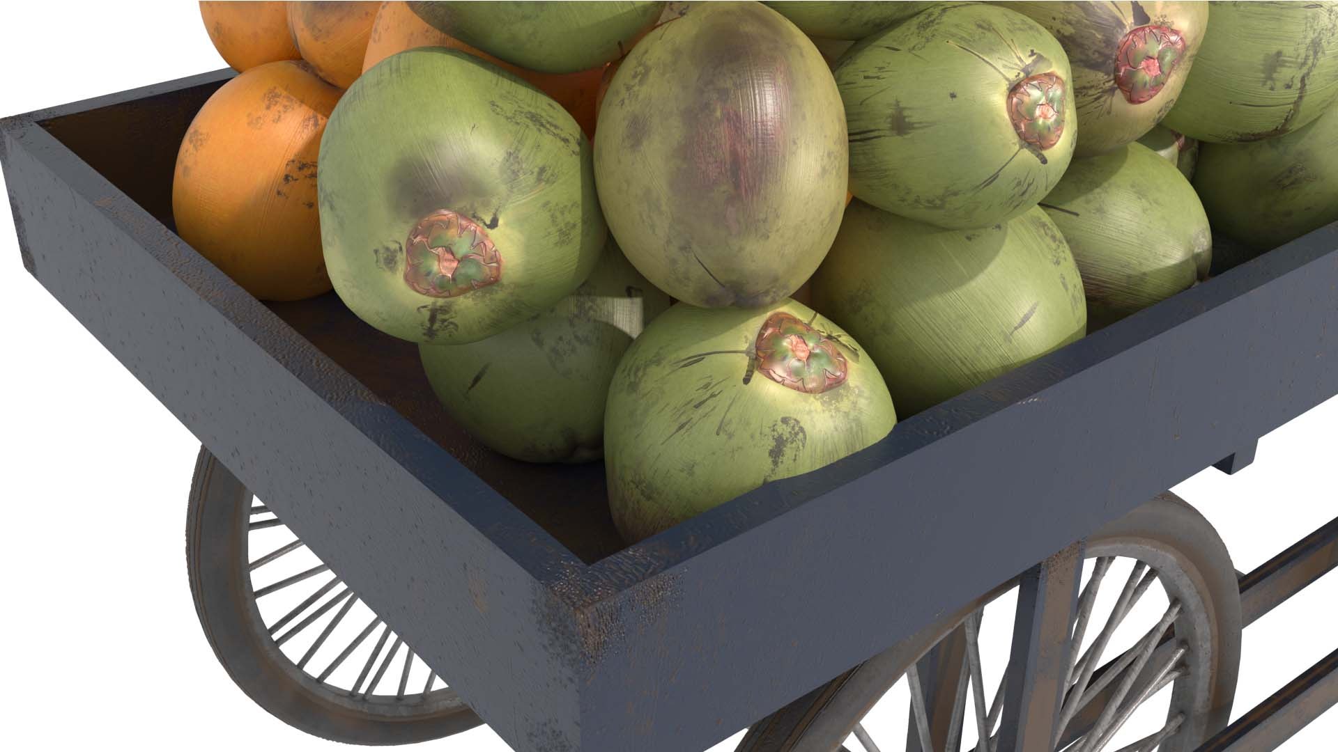 3D Tender Coconut Cart - TurboSquid 2128596