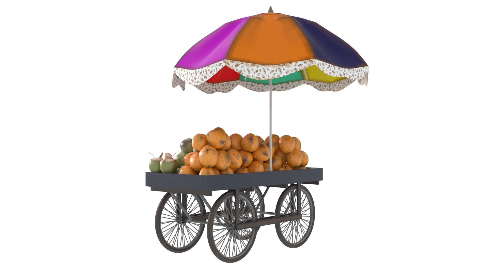 3D Tender Coconut Cart - TurboSquid 2128596