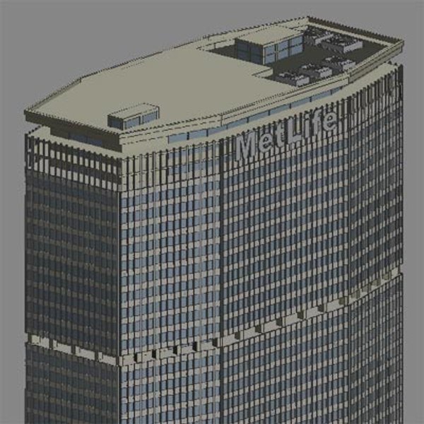 3d model metlife building