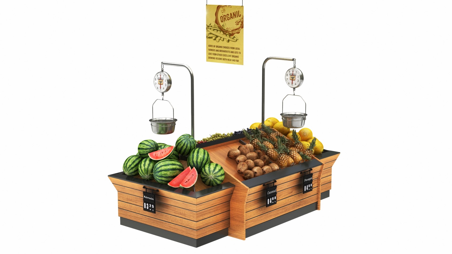 3D fruit display stand melon model - TurboSquid 1602097