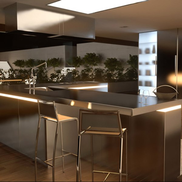 3d model kitchen section