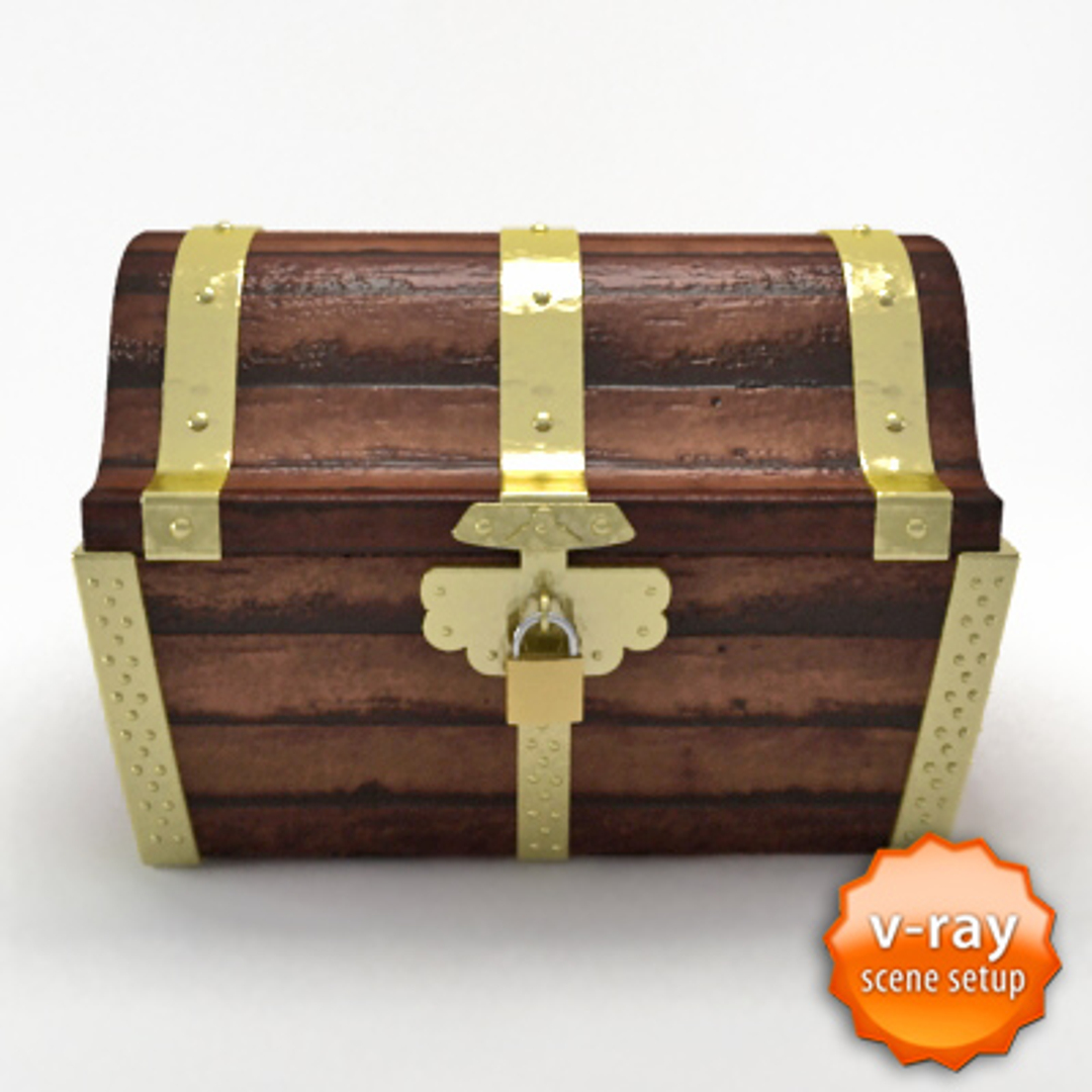 3d treasure chest model