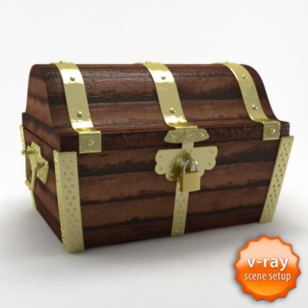 3d treasure chest model