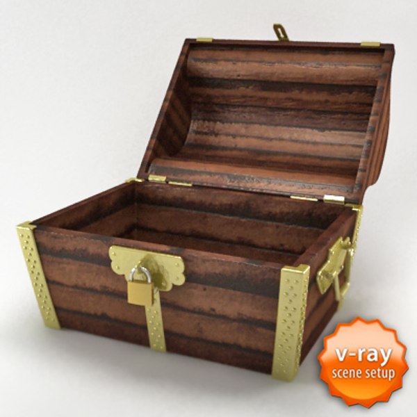 3d treasure chest model