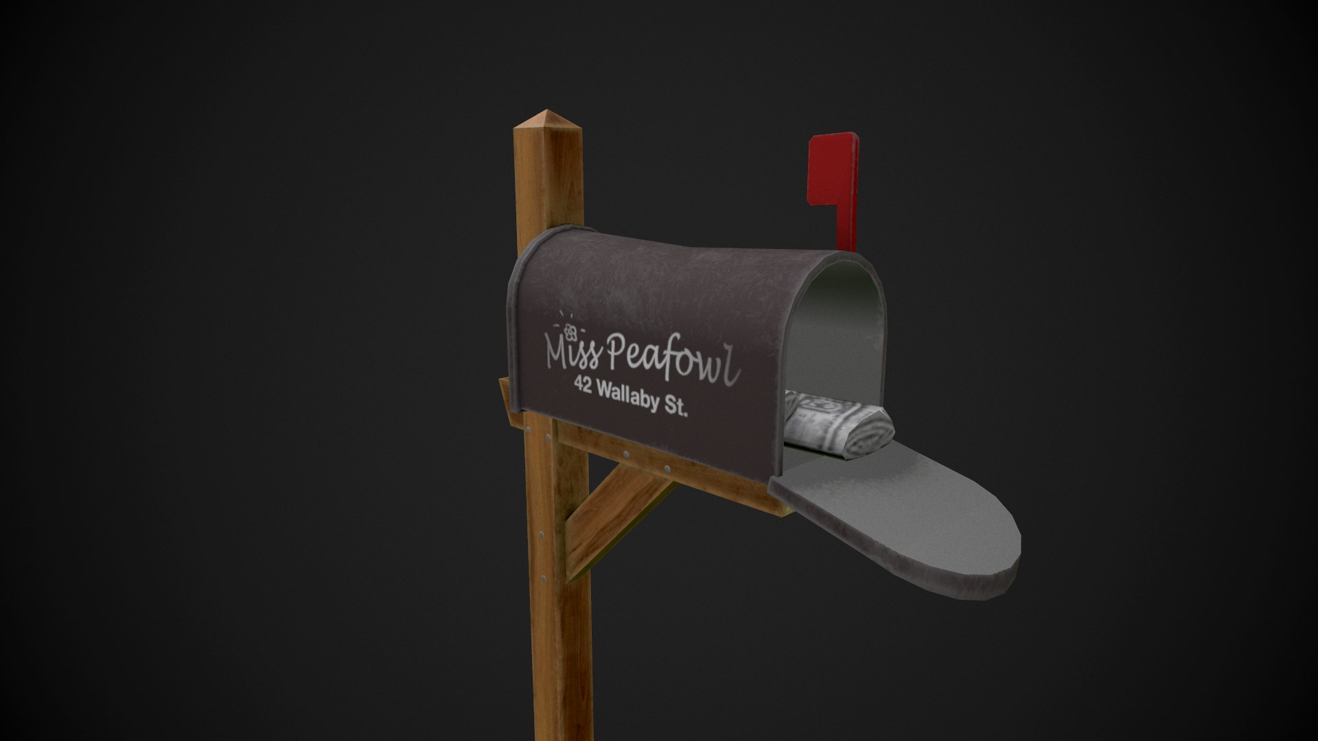 Cartoon Mailbox 3D Model - TurboSquid 1485799