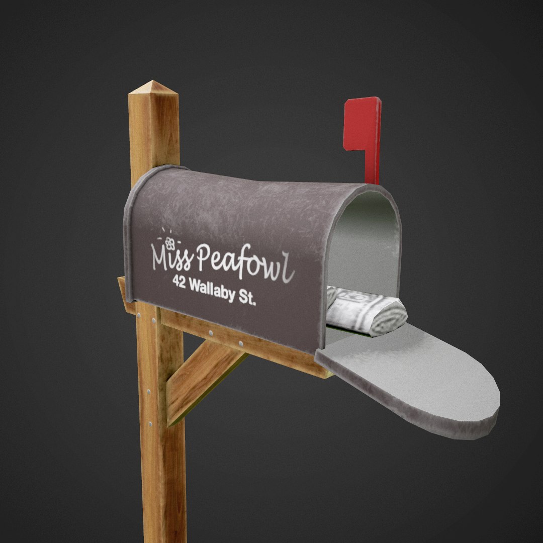 Cartoon Mailbox 3D Model - TurboSquid 1485799