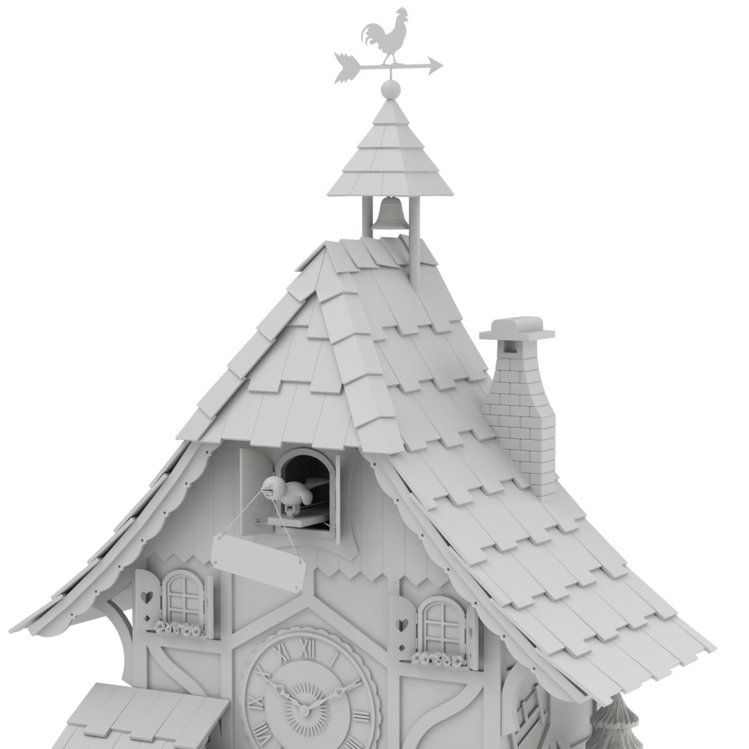 Clock cuckoo 3D model - TurboSquid 1629229