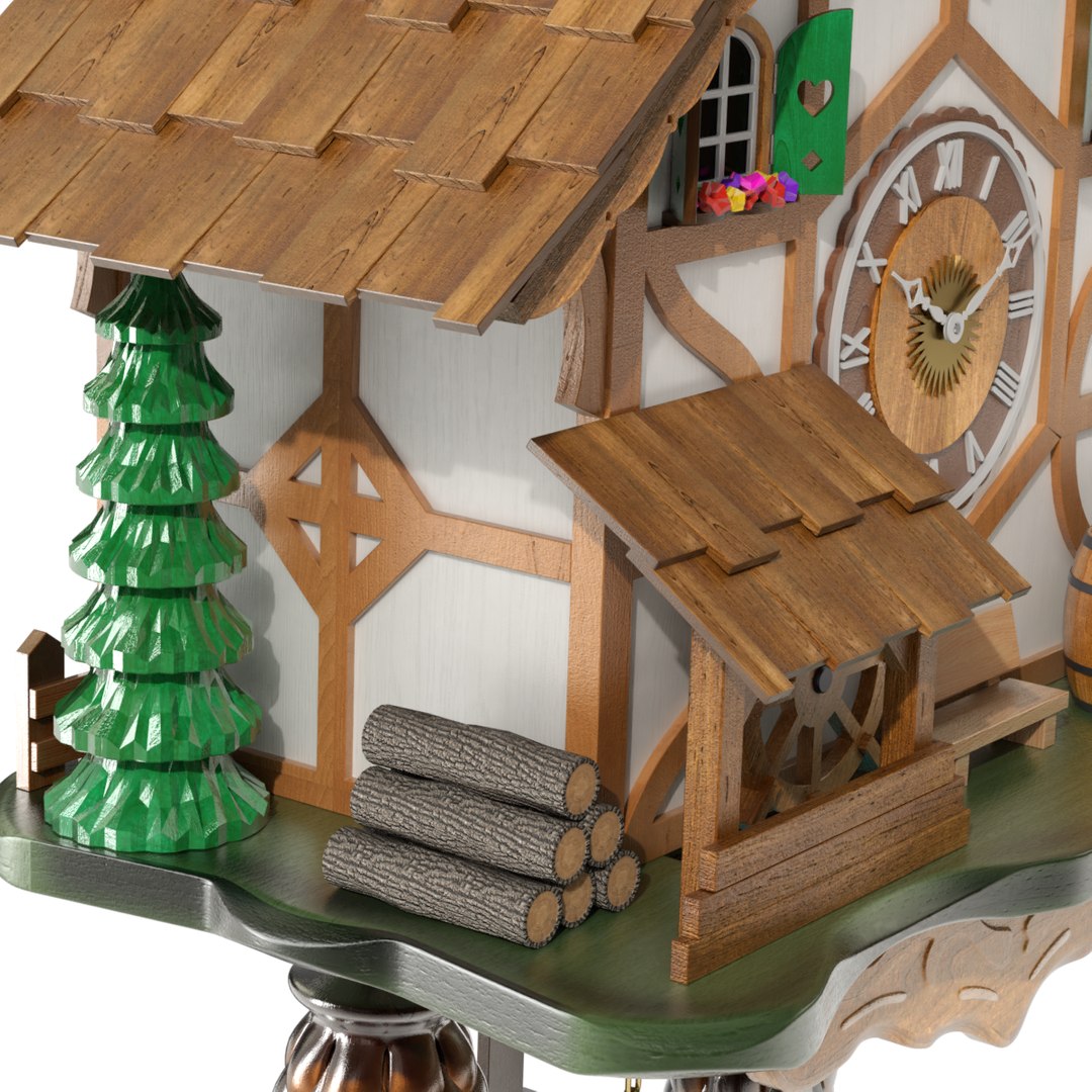 Clock cuckoo 3D model - TurboSquid 1629229