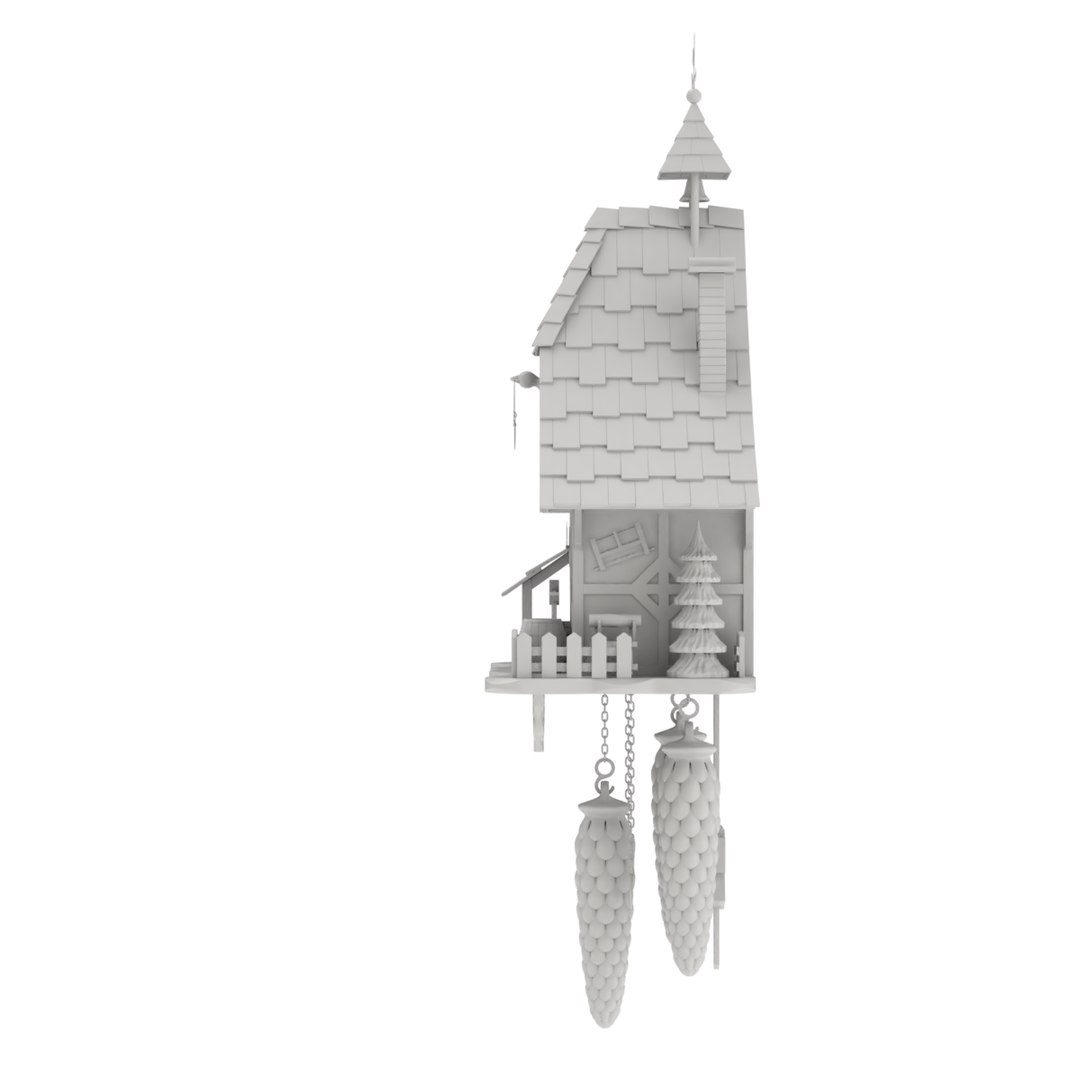 Clock cuckoo 3D model - TurboSquid 1629229