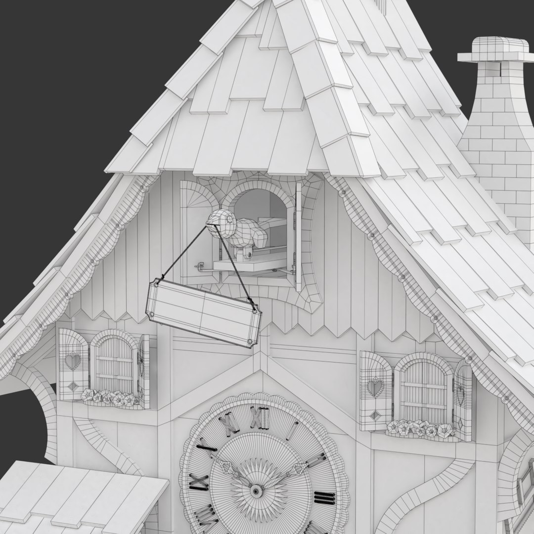 Clock cuckoo 3D model - TurboSquid 1629229