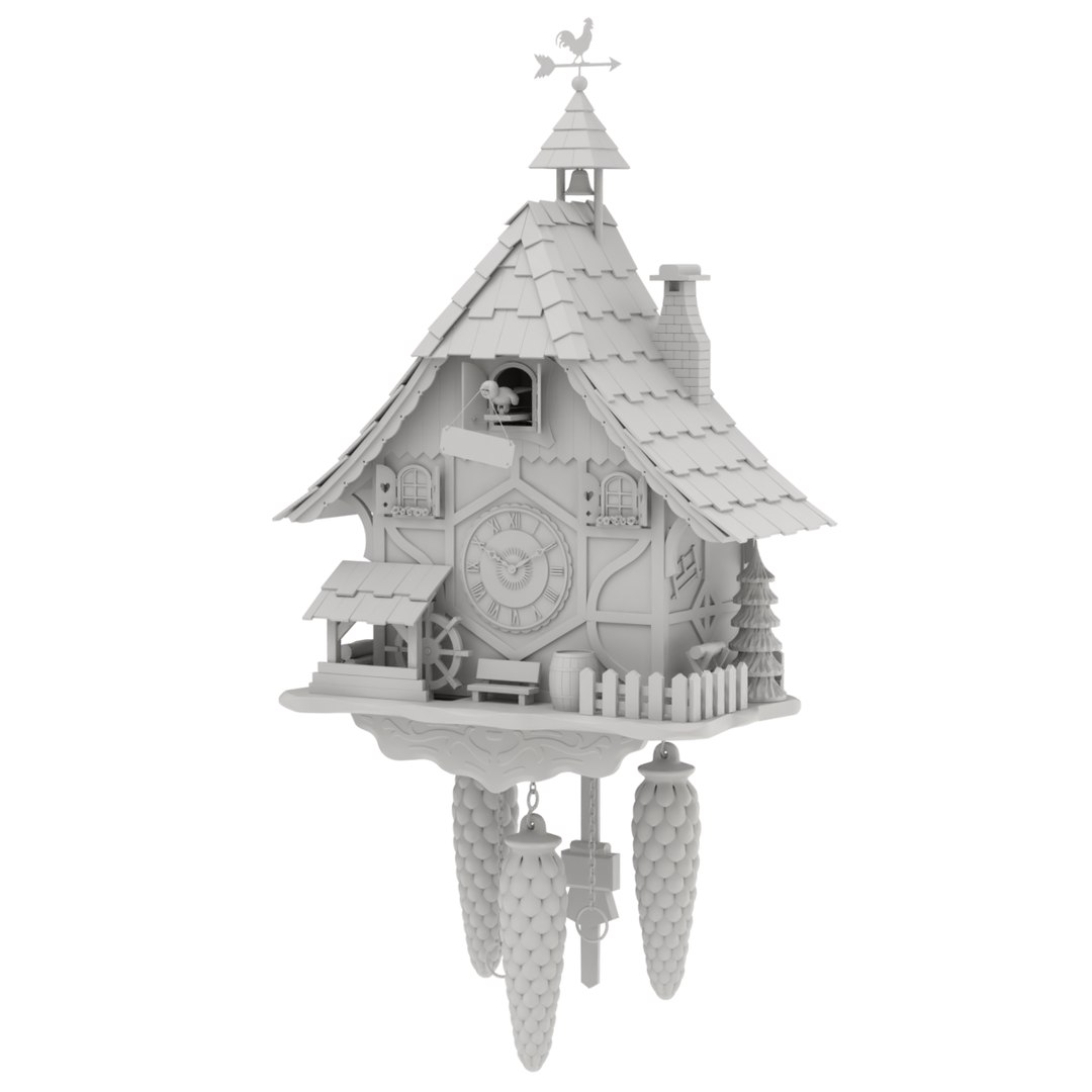 Clock cuckoo 3D model - TurboSquid 1629229