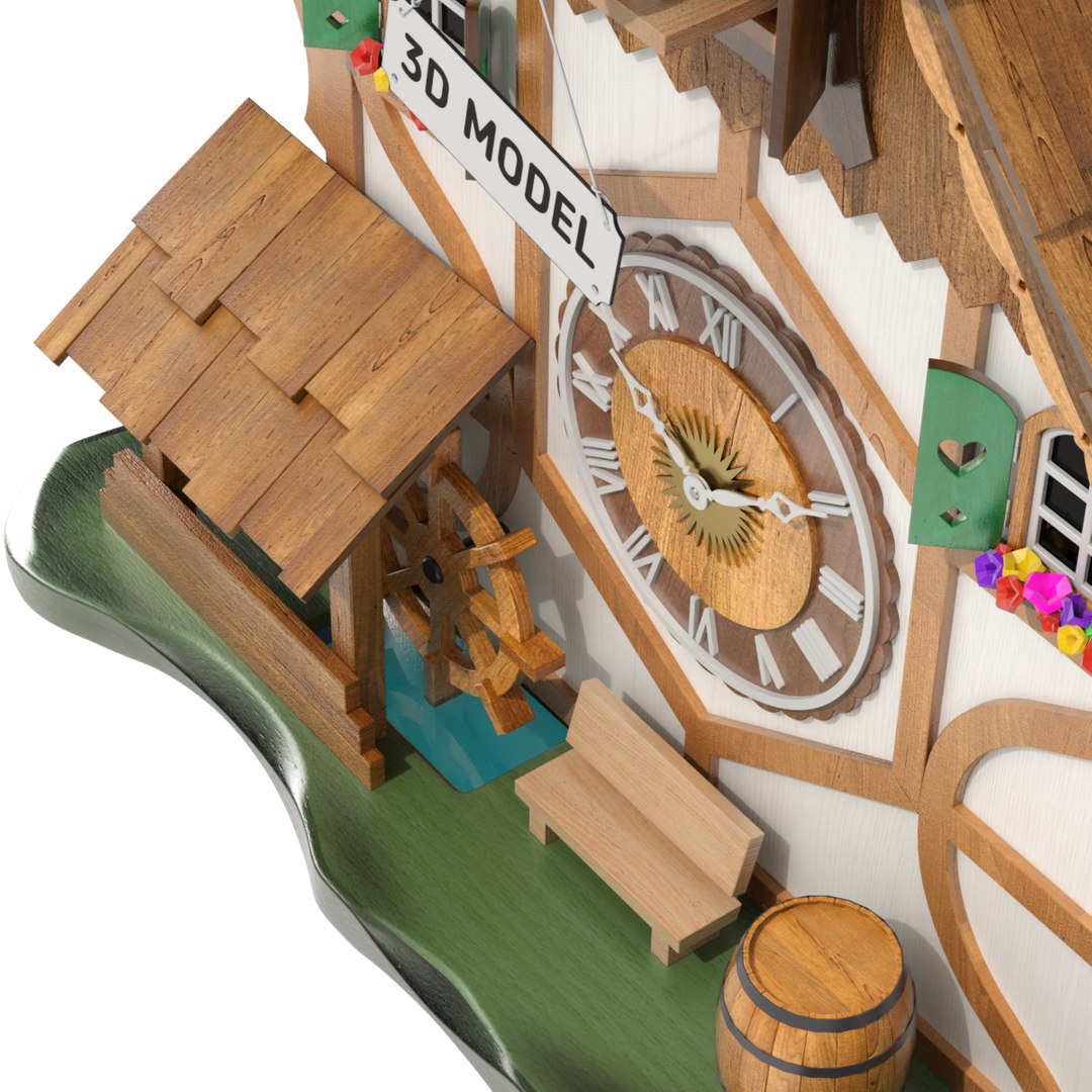 Clock cuckoo 3D model - TurboSquid 1629229