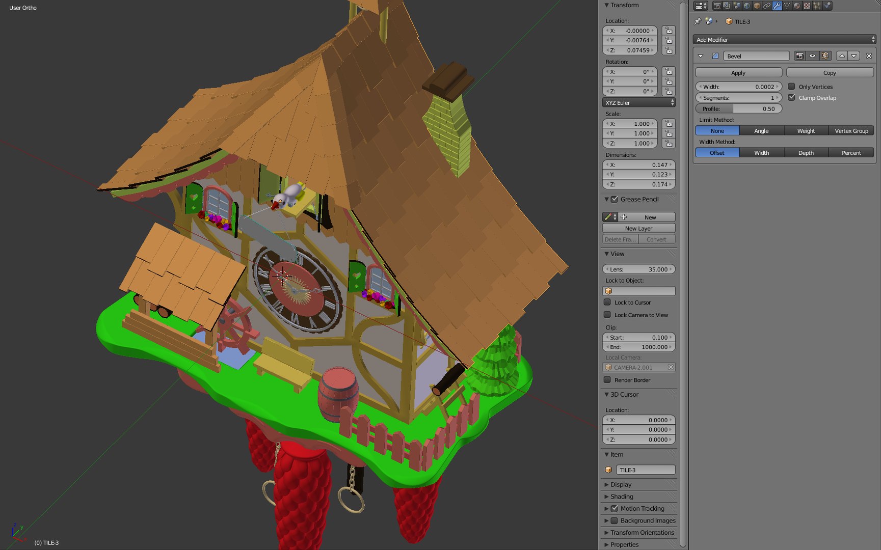 Clock cuckoo 3D model - TurboSquid 1629229