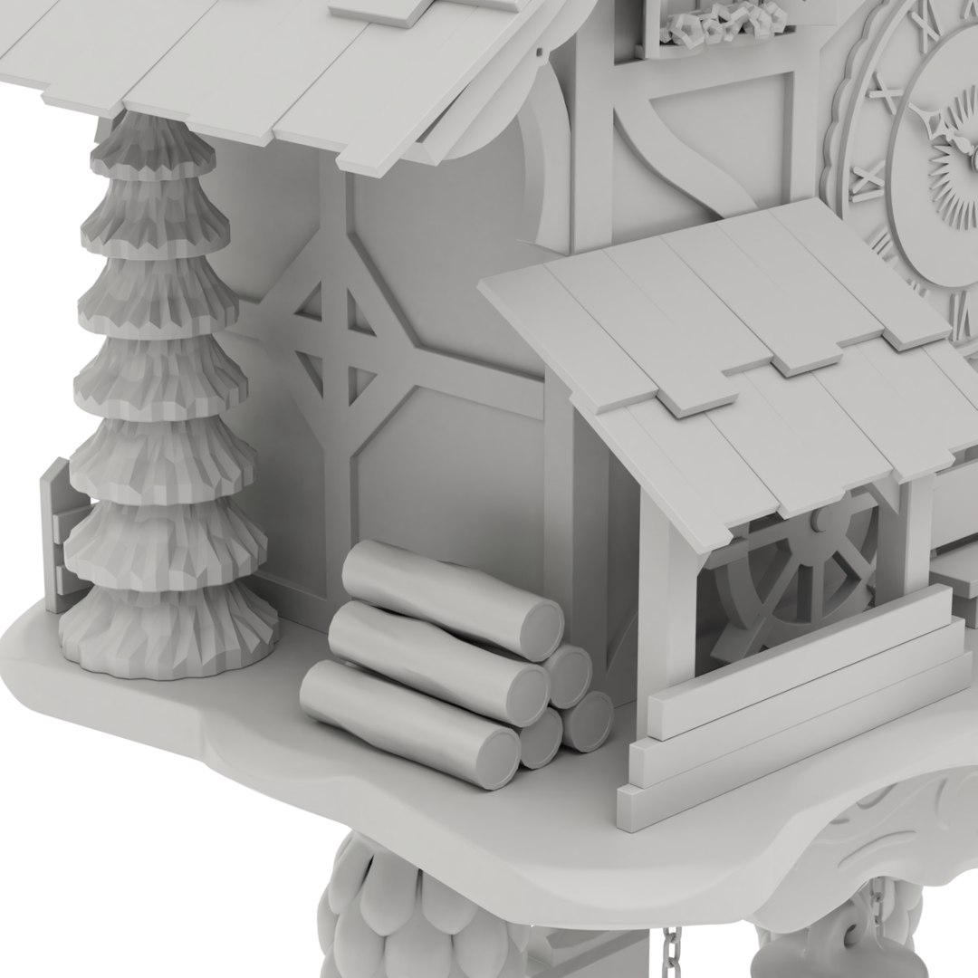 Clock cuckoo 3D model - TurboSquid 1629229