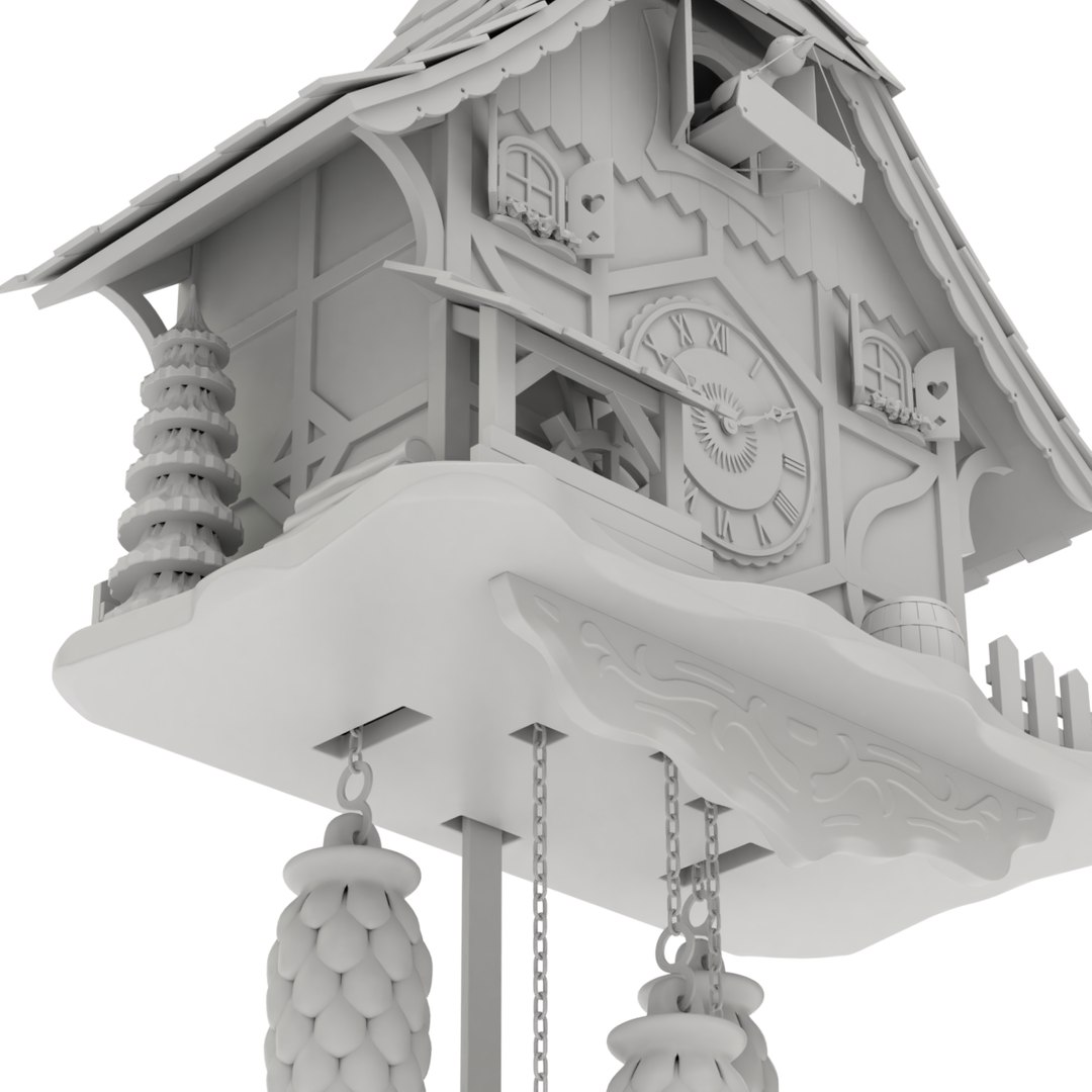 Clock cuckoo 3D model - TurboSquid 1629229