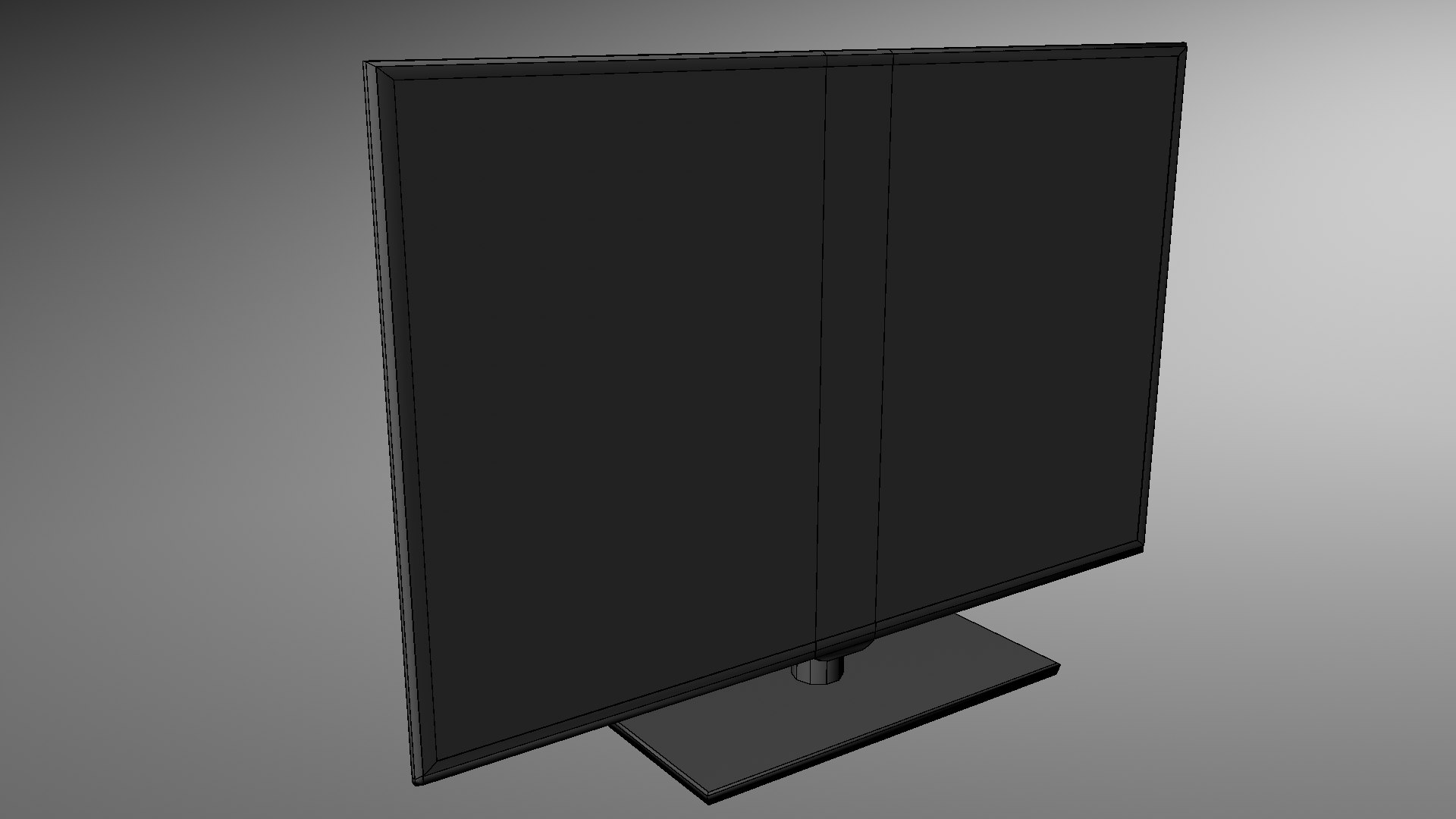 3ds Max Black Slim Tv
