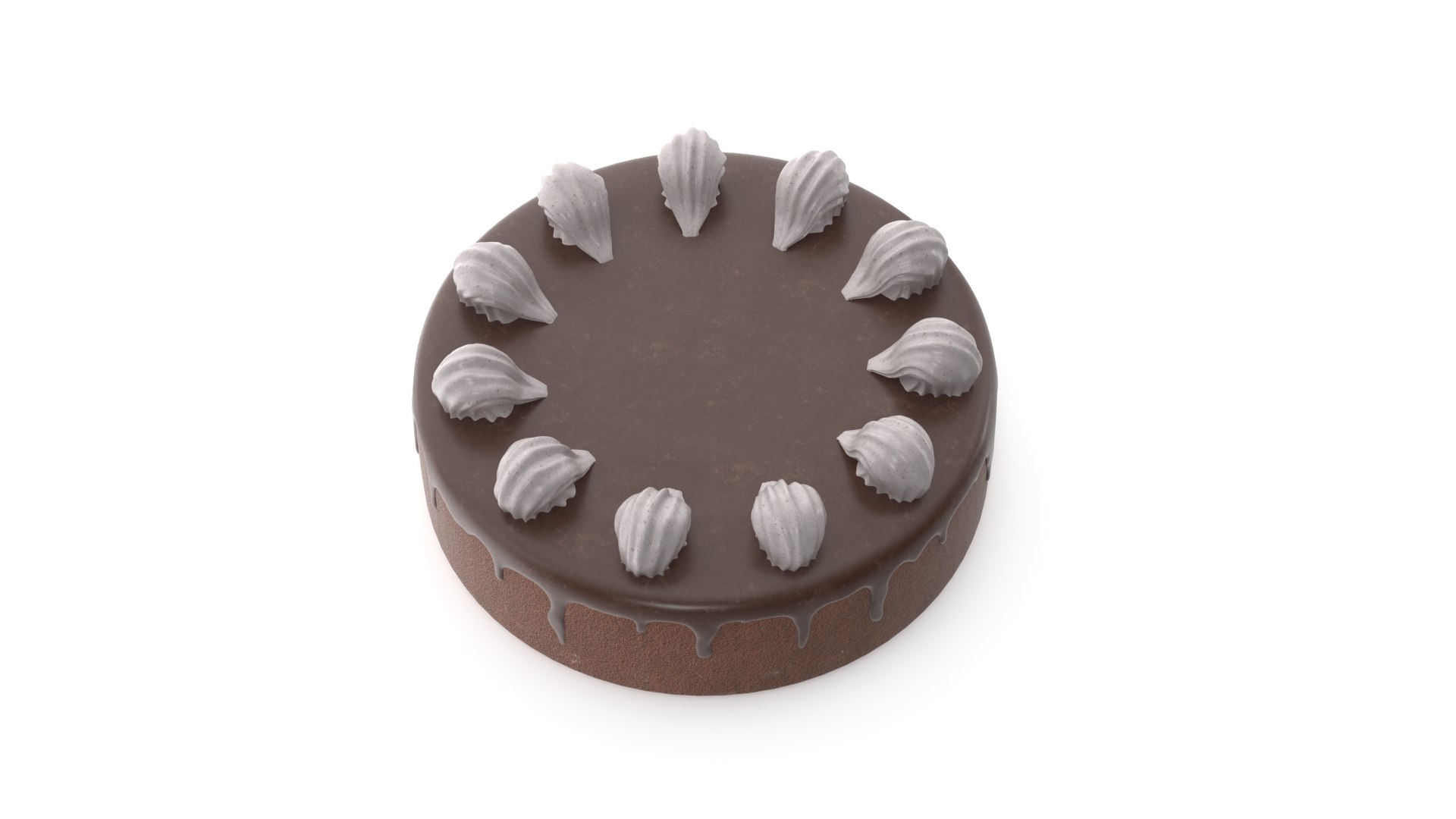 Chocolate Cake Model - TurboSquid 1886574