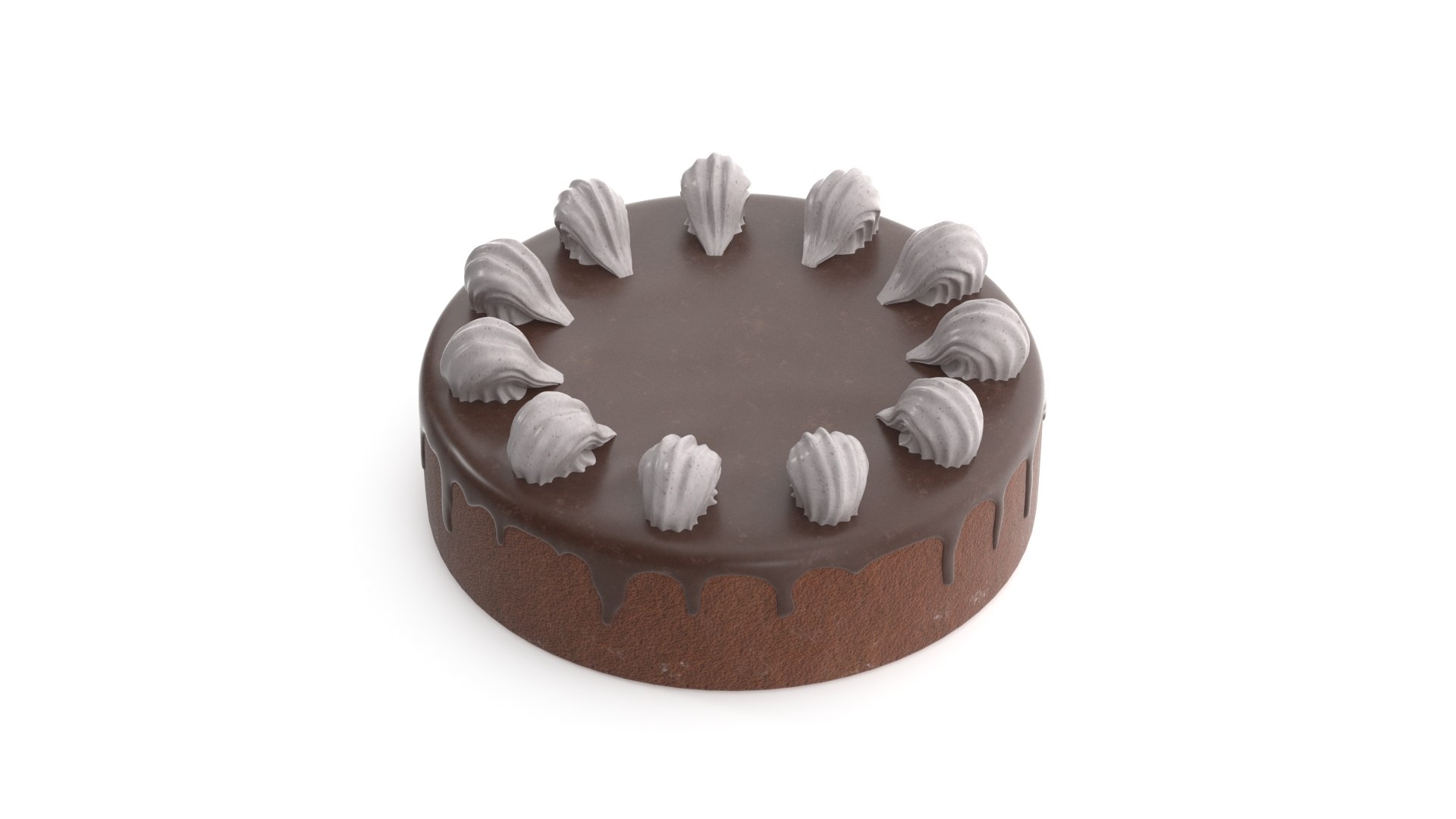 Chocolate Cake Model - TurboSquid 1886574