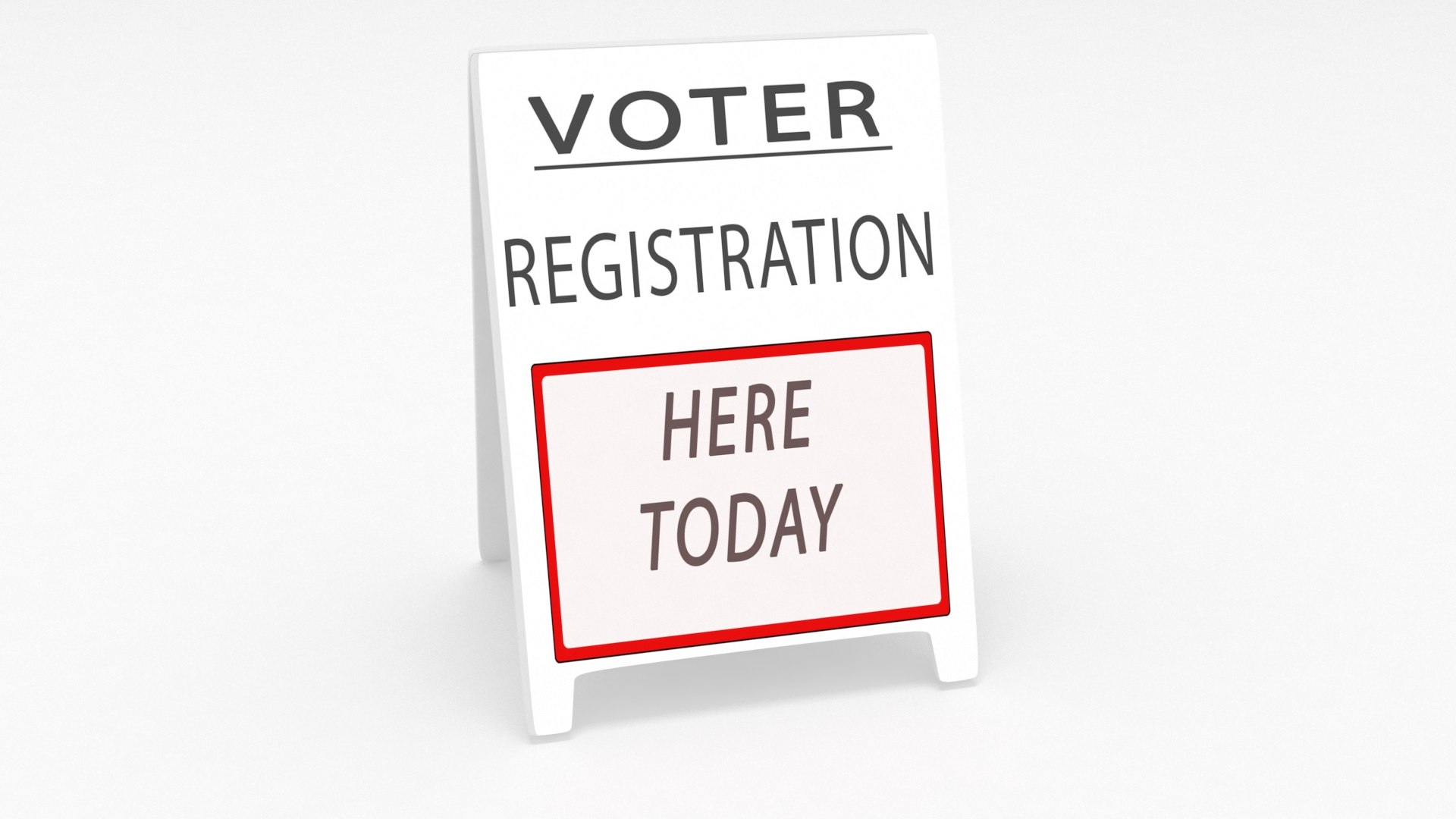 Voting sign board 3D - TurboSquid 1601539