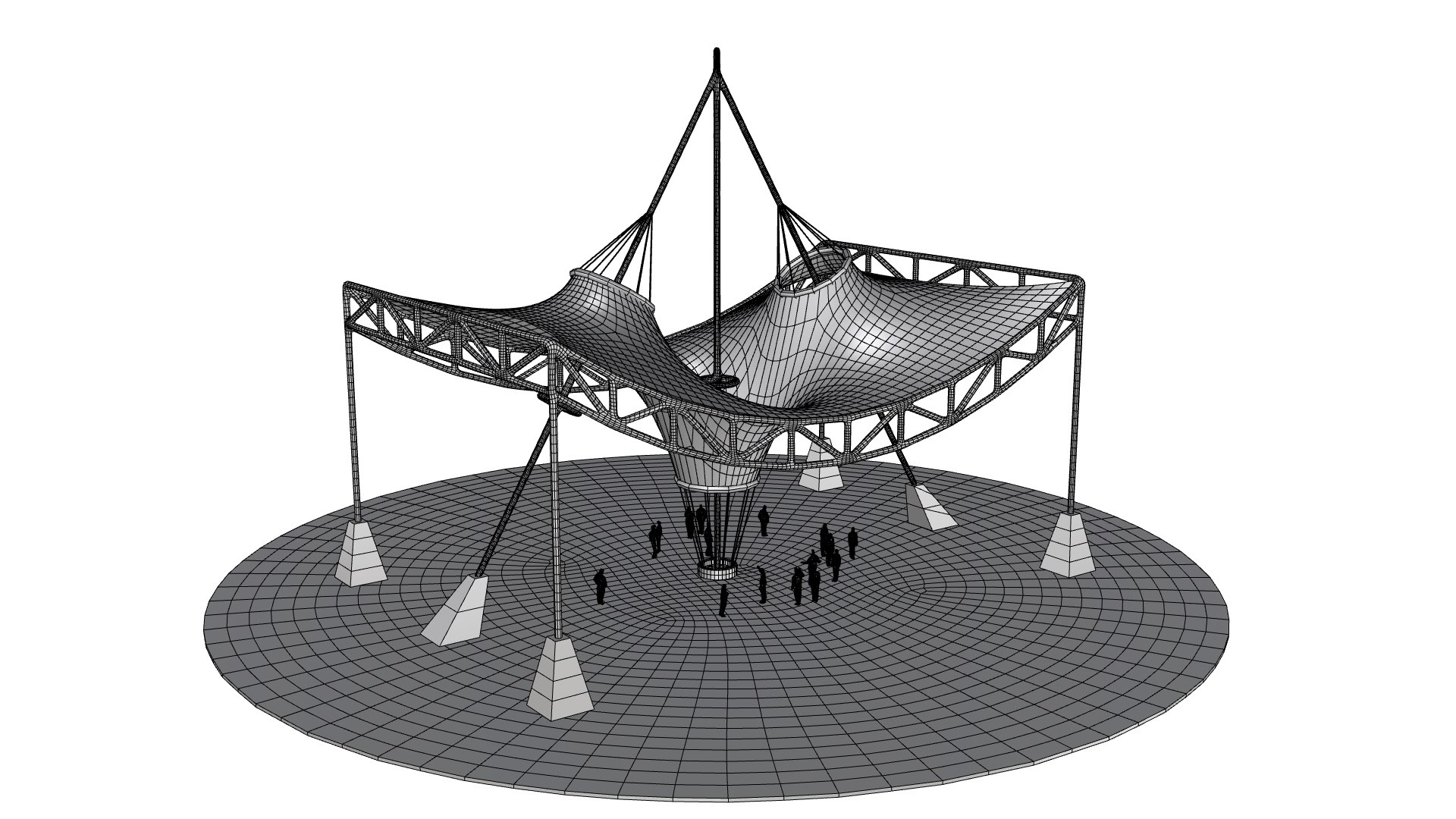 3D Tensile Structure Canopy 13 - TurboSquid 2249921
