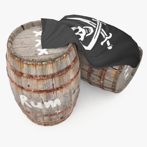 modelo 3d Ron barriles de madera - estilo pirata - TurboSquid 896998